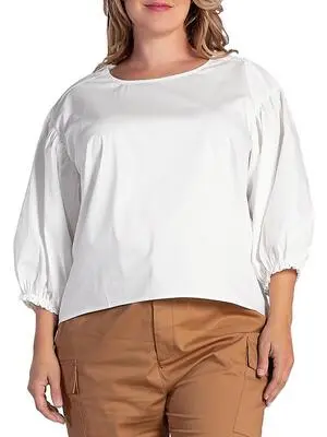 STANDARDS & PRACTICES Balloon Sleeve Top - Off White