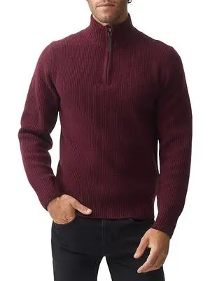 Rodd & Gunn Robbies Road Quarter Zip Sweater Berry