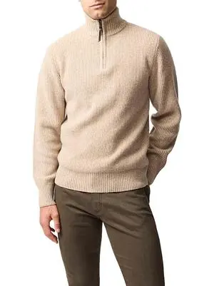 Rodd & Gunn Robbies Road Quarter Zip Sweater Flax
