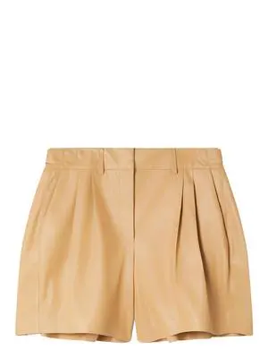 Stella McCartney Alter Mat Vegan Leather Shorts - Biscuit