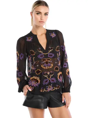 Allison Nicola Holiday Blouse - Black