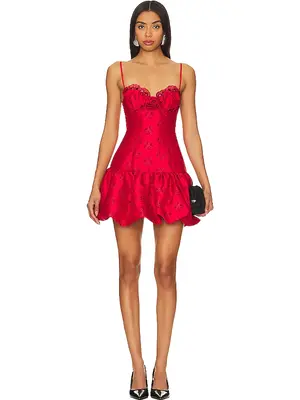 For Love & Lemons Ruby Ribbon Mini Dress - White | Editorialist