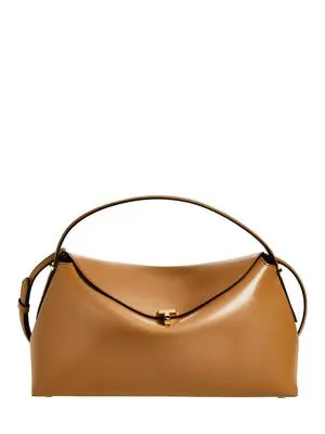 TOTEME TOTEME T-Lock Curve Shoulder Bag Camel