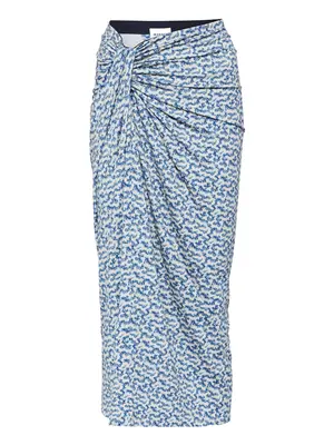 MARANT ETOILE Jeldia Printed Midi Skirt - Blue