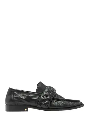 Bottega Veneta Astaire Leather Loafers - Black