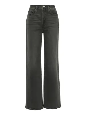 FRAME Le Jane Wide High-rise Wide-leg Jeans - Grey