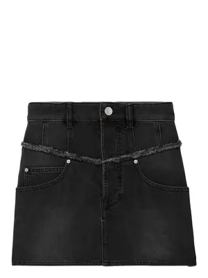 Isabel Marant Narjis Denim Mini Skirt - Black