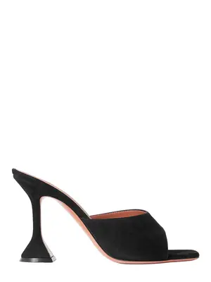 Amina Muaddi Lupita Suede Mules - Black