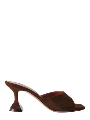 Amina Muaddi Lupita Suede Mules - Brown
