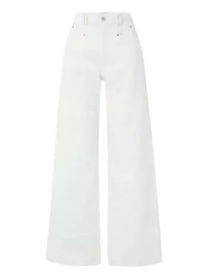 Isabel Marant Lemony High-rise Wide-leg Jeans - White
