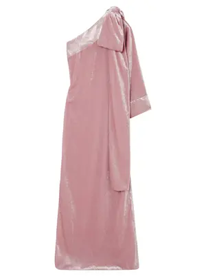 Bernadette Nel One-sleeve Velvet Gown - Pink