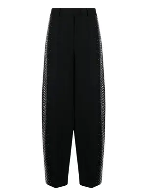 Attico Jagger High-waist Wide-leg Trousers - Black