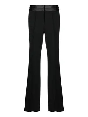 Helmut Lang Satin-trimmed Bootcut Trousers - Black