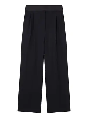 Stella McCartney Wide-leg Wool Trousers - Black