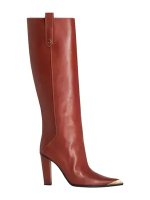 Etro Metallic Toe-cap Knee-high Boots - Red