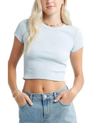 Bp. Compact Rib Crop Baby Tee - Blue Skyride