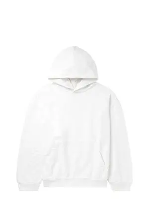 Balenciaga Logo-print Cotton-jersey Hoodie - White