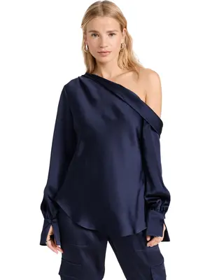 Simkhai Alice Shoulder Top - Midnight