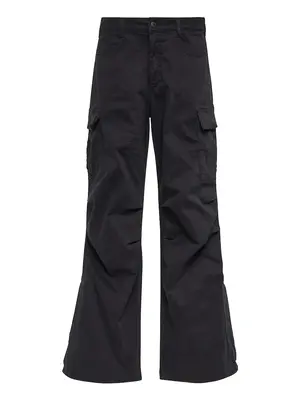 Ag Wide-leg Cargo Jeans - Black