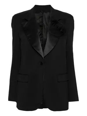 Viktor & Rolf Crepe Single-breasted Blazer - Black