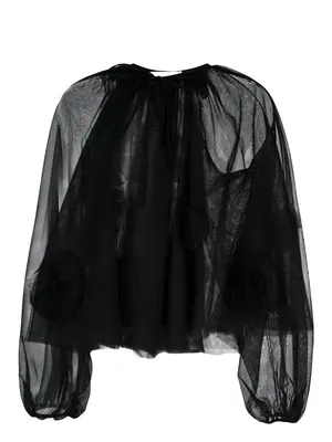 VIKTOR & ROLF Viktor & Rolf Semi-Sheer Tulle Top