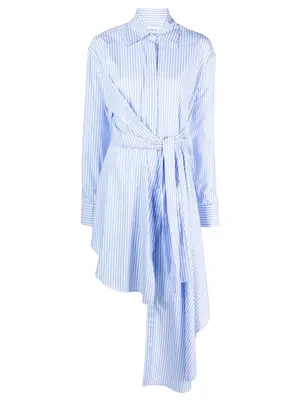 Viktor & Rolf Draped Shirt Dress - Blue