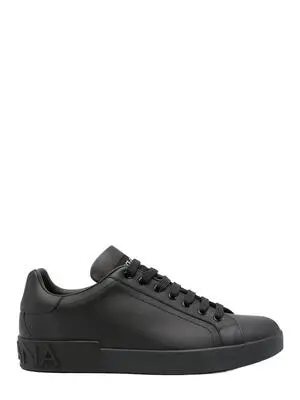 Dolce & Gabbana Calfskin Portofino Sneakers - Black