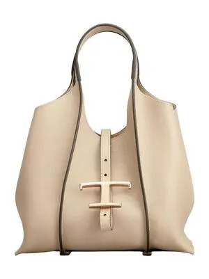 TOD'S Logo-plaque Tote Bag - Neutrals