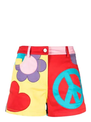 Moschino Colour-block Mini Shorts - Red