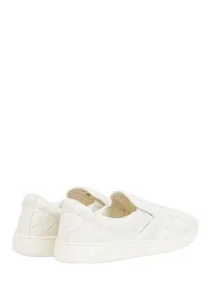 Bottega Veneta Sawyer Leather Slip-on Sneakers - White
