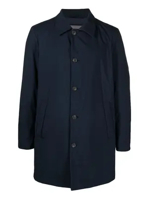 Corneliani Water-resistant Padded Midi Coat - Blue