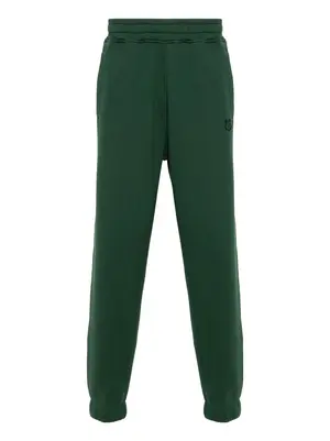 Maison Kitsuné Fox-appliqué Cotton Track Trousers - Green