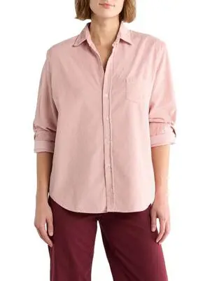 Frank & Eileen Barry Tailored Fit Corduroy Button-up Shirt - Dusty Pink Corduroy