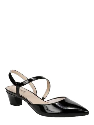 LIFESTRIDE Pointed Toe Pumps With Asymmetric Strap Black-dm