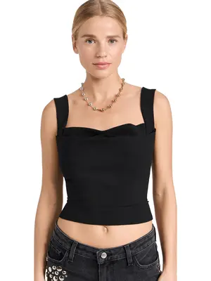 Miaou Imogene Corset Blouse - Black
