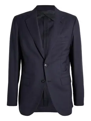 Brioni Wool-silk Plume Blazer - Blue