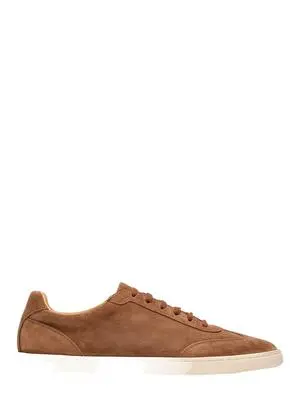 Brunello Cucinelli Suede T-toe Low-top Sneakers - Brown