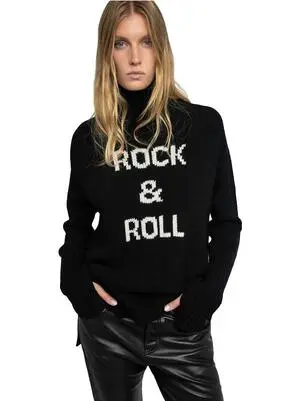 Zadig&Voltaire Alma Rock And Roll Turtleneck Sweater - Black