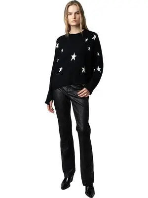 Zadig&Voltaire Markus Stars Cashmere Sweater - Black