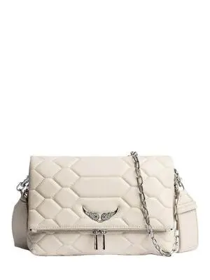 Zadig&Voltaire Rocky Xl Quilted Clutch - Silver