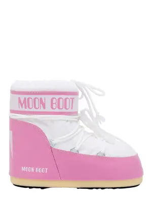 Moon Boot Icon Padded Snow Boots - Pink And White