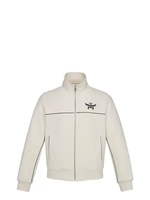 Mcm Essential Logo Ponte Track Jacket Ivory