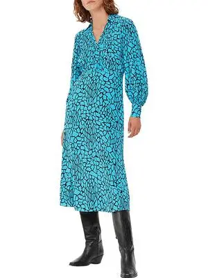 WHISTLES Terazzo Print Midi Dress