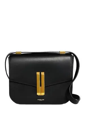 DEMELLIER Vancouver Leather Crossbody Bag Black/gold