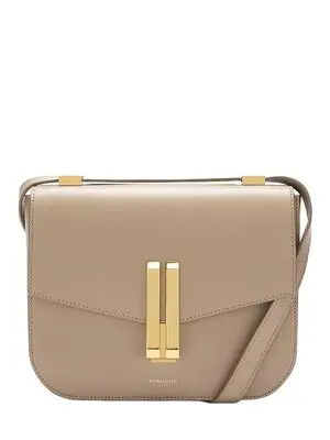 DEMELLIER Vancouver Leather Crossbody Bag Dark Sand