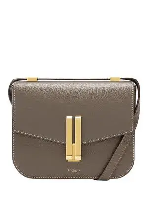 DEMELLIER Vancouver Leather Crossbody Bag - Dark Taupe