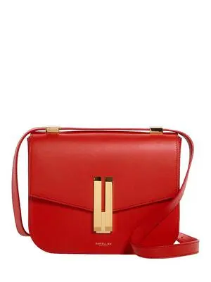 DEMELLIER Vancouver Leather Crossbody Bag Poppy Red