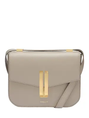 DEMELLIER Vancouver Leather Crossbody Bag Taupe/gold