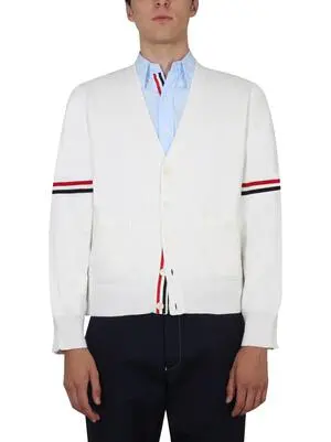 Thom Browne V-neck Cardigan - White