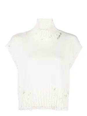 MARNI Marni Cropped Distressed Jumper